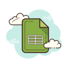 Google Sheets icon in Cloud Style