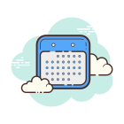 Icalendar icon in Cloud Style