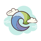 Microsoft Edge icon in Cloud Style