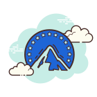 Paramount Plus icon in Cloud Style