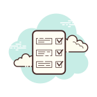 Report Card icon in Cloud Style