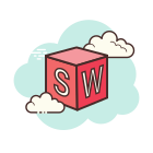 SolidWorks icon in Cloud Style