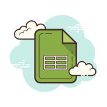 Google Sheets icon in Cloud Style
