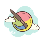 Krita icon in Cloud Style