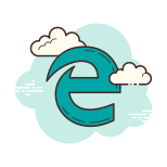 Microsoft Edge icon in Cloud Style