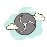 OBS Studio icon in Cloud Style