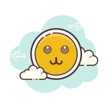 Icône Uwu Emoji dans le style Cloud