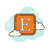 Etsy icon in Bubbles Style