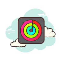 Apple Fitness icon in Bubbles Style