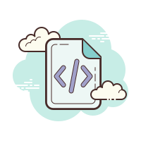 Code File icon in Tiny Color Style