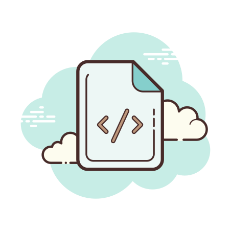 Code File icon in Cloud Style