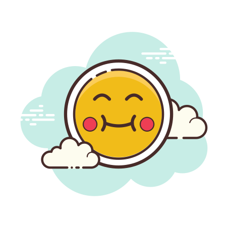 Fat Emoji icon in Cloud Style