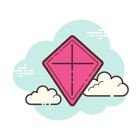 Kite Shape icon in Cloud Style
