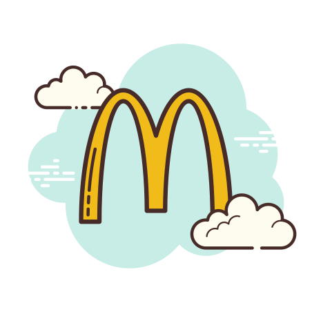 McDonald`s icon in Cloud Style