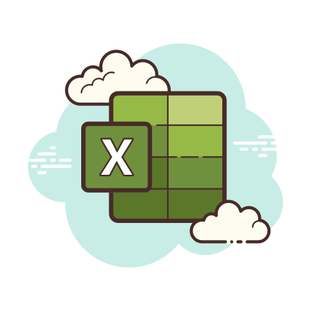 Icône Microsoft Excel 2019 dans le style Cloud