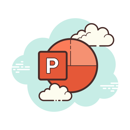 Иконка Microsoft PowerPoint 2019 в стиле Cloud