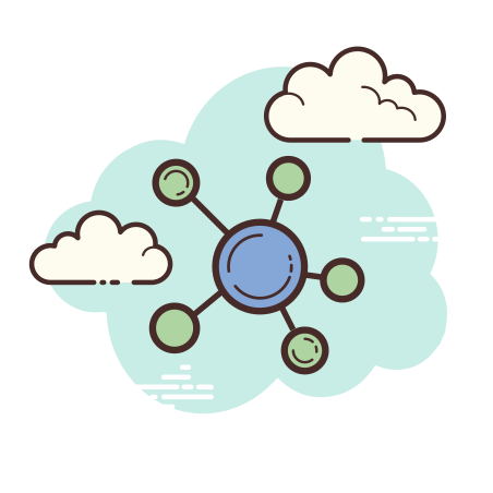 Mind Map icon in Cloud Style