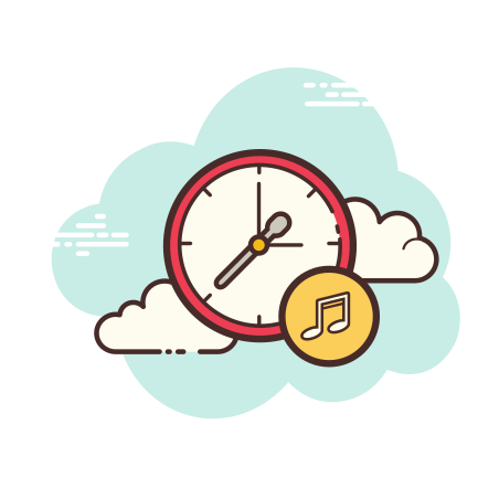 Music Time icon in Cloud Style
