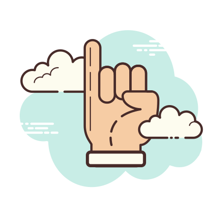 Sign Language I icon in Cloud Style