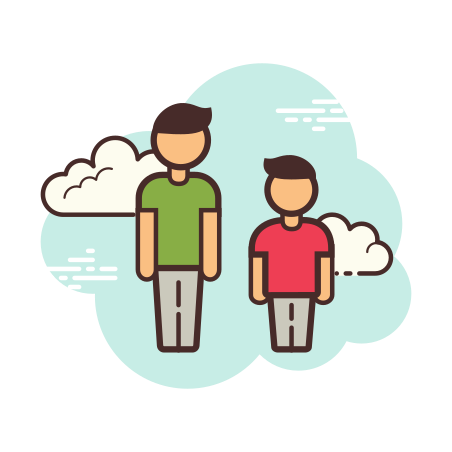 Tall Person icon in Cloud Style