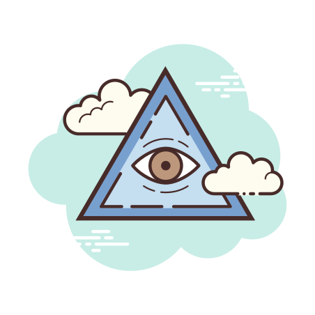 Third Eye Symbol icon in Cloud Style
