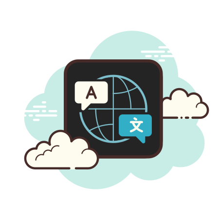 Translate App icon in Cloud Style
