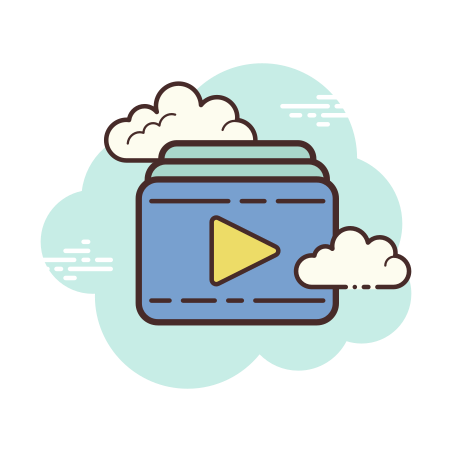 Video Playlist icon in Cloud Style