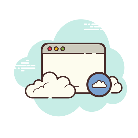 Window Cloud icon in Cloud Style