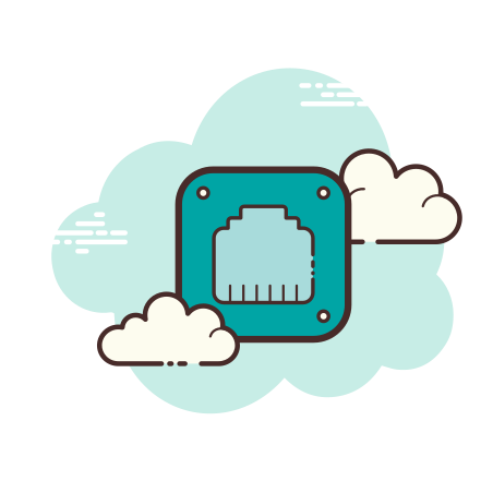 Wired Network icon in Cloud Style