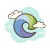 Microsoft Edge icon in Cloud Style