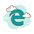 Microsoft Edge icon in Cloud Style