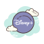 Disney Plus icon in Cloud Style