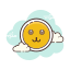 Uwu Emoji icon in Cloud Style