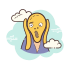 Edvard Munch icon in Cloud Style
