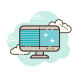 Flicker Free icon in Cloud Style