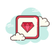 Ruby Programming Language icon in Cloud Style