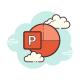 Microsoft PowerPoint 2019 icon in Cloud Style
