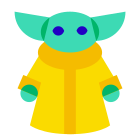 Baby Yoda icon in Color Glass Style