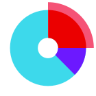 Doughnut Chart icon in Color Glass Style