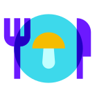 Edible icon in Color Glass Style