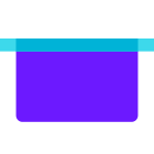 Half Rest icon in Color Glass Style