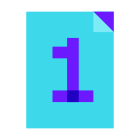 One Page icon in Color Glass Style