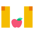 Prepositions Between icon in Color Glass Style