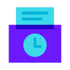 Time Card icon in Color Glass Style