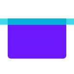 Half Rest icon in Color Glass Style