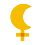 Lilith Symbol icon in Color Glass Style