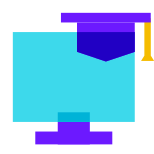 Machine Learning icon in Color Glass Style