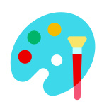 Microsoft Paint icon in Color Glass Style