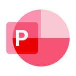 Microsoft PowerPoint icon in Color Glass Style