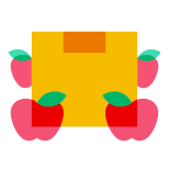 Prepositions Around icon in Color Glass Style